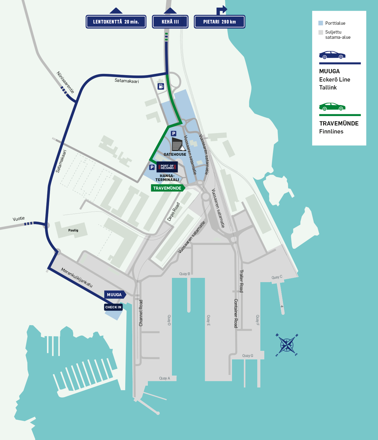 Tallinkin ja Eckerö Linen lähtöselvitys uudelle paikalle Vuosaaren ...