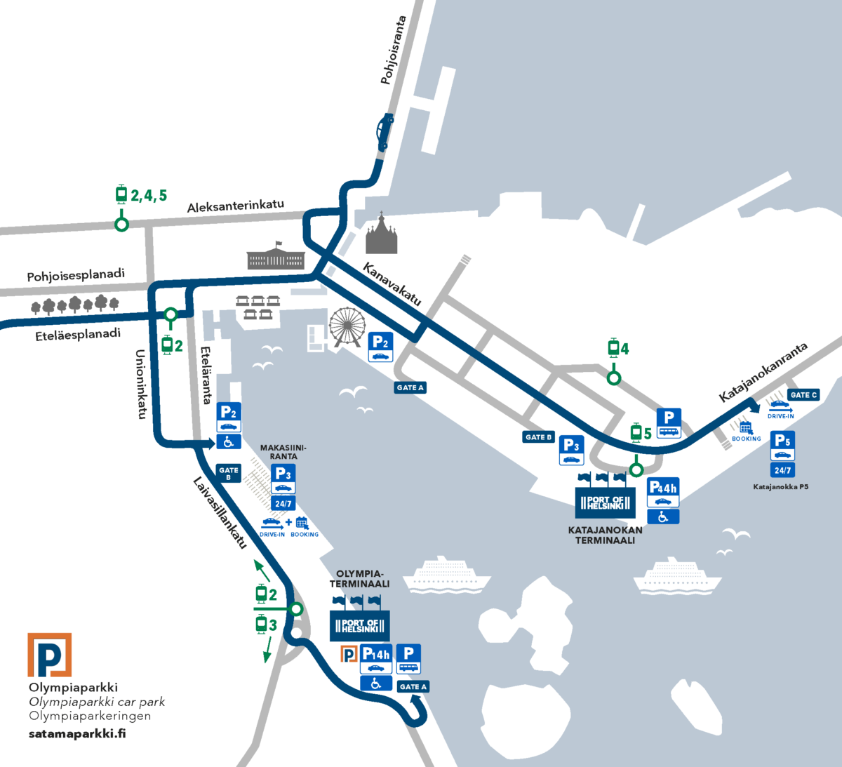 Pysäköinti - Katajanokan terminaali | Helsingin Satama